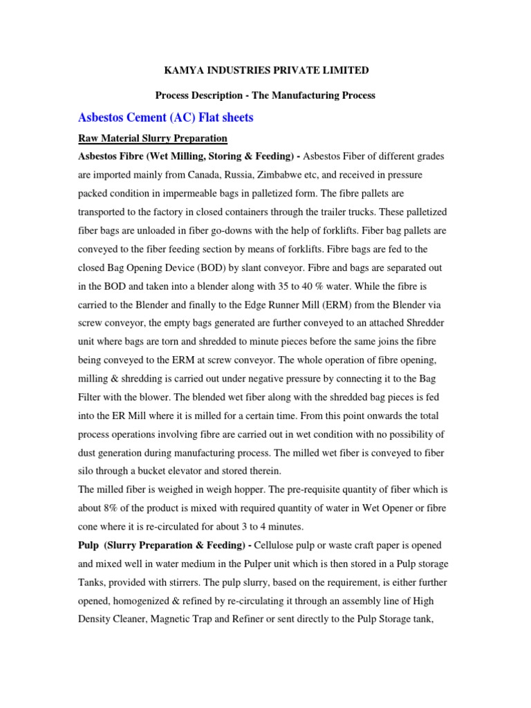 Manufacturing Process Overview | PDF | Pulp (Paper) | Sheet Metal