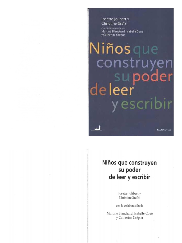 J. Jolibert Niños Que Construyen Su Poder de Leer y Escribir Libro ...