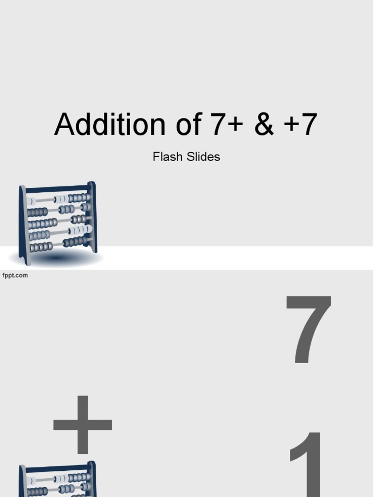 Addition of 7+ & +7 (Flash Card) | PDF | Jeux et activités | Ordinateurs