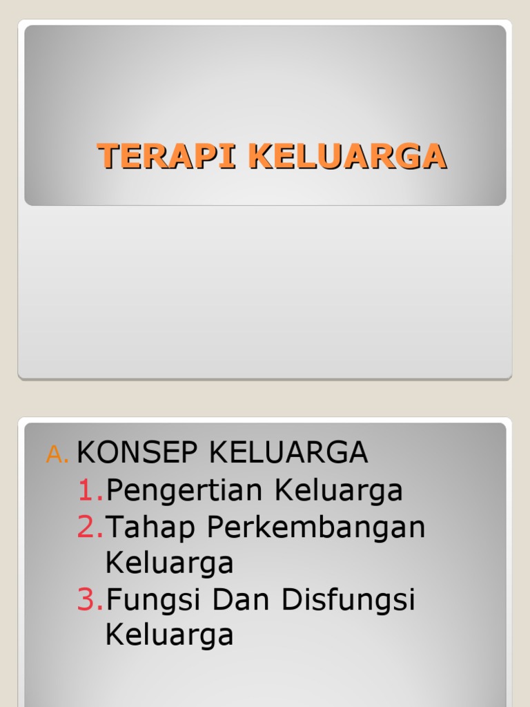 3 Terapi Modalitas Keluarga | PDF