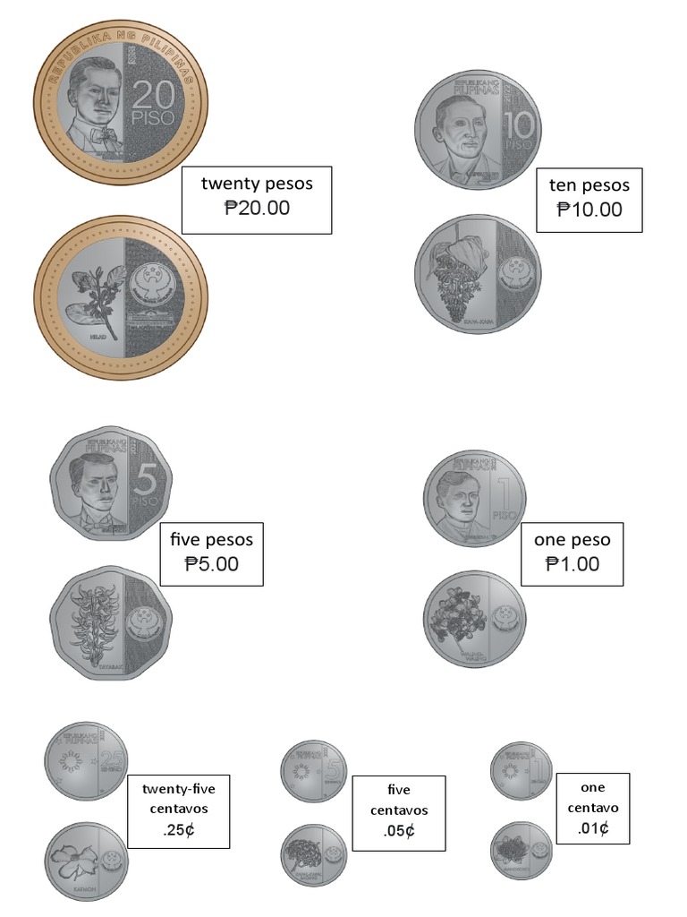 Coins Money Denomination Charts | PDF