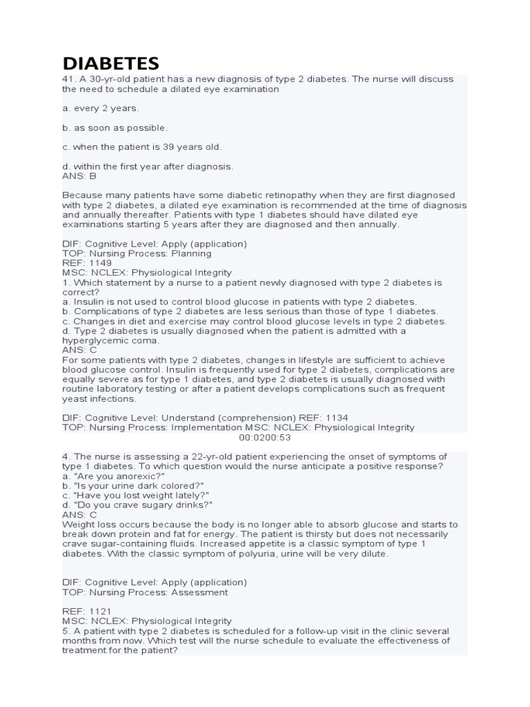 Diabetes Management and Monitoring Guidelines | PDF
