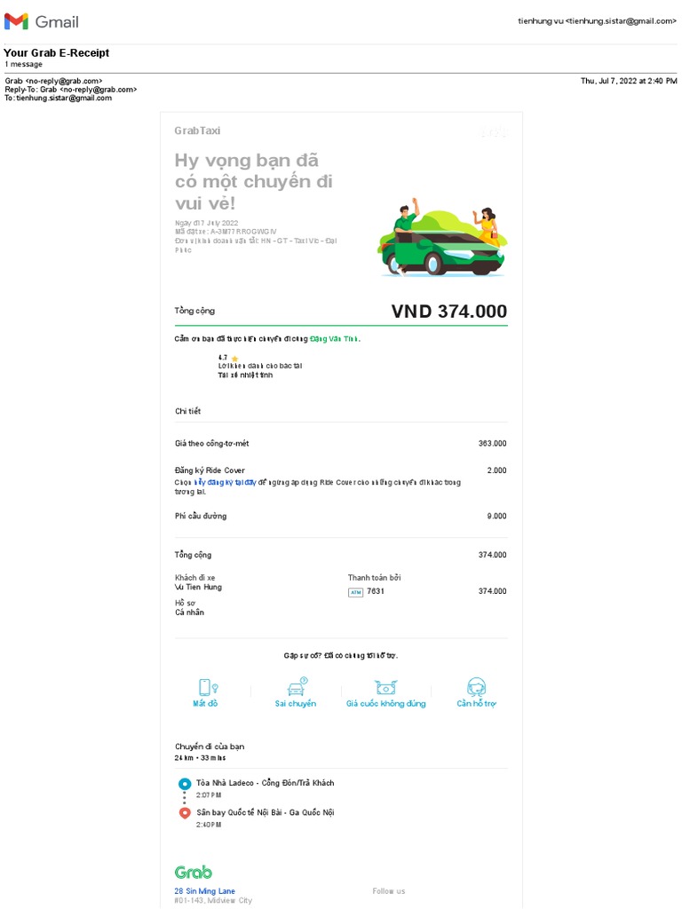 Gmail - Your Grab E-Receipt (2) | PDF