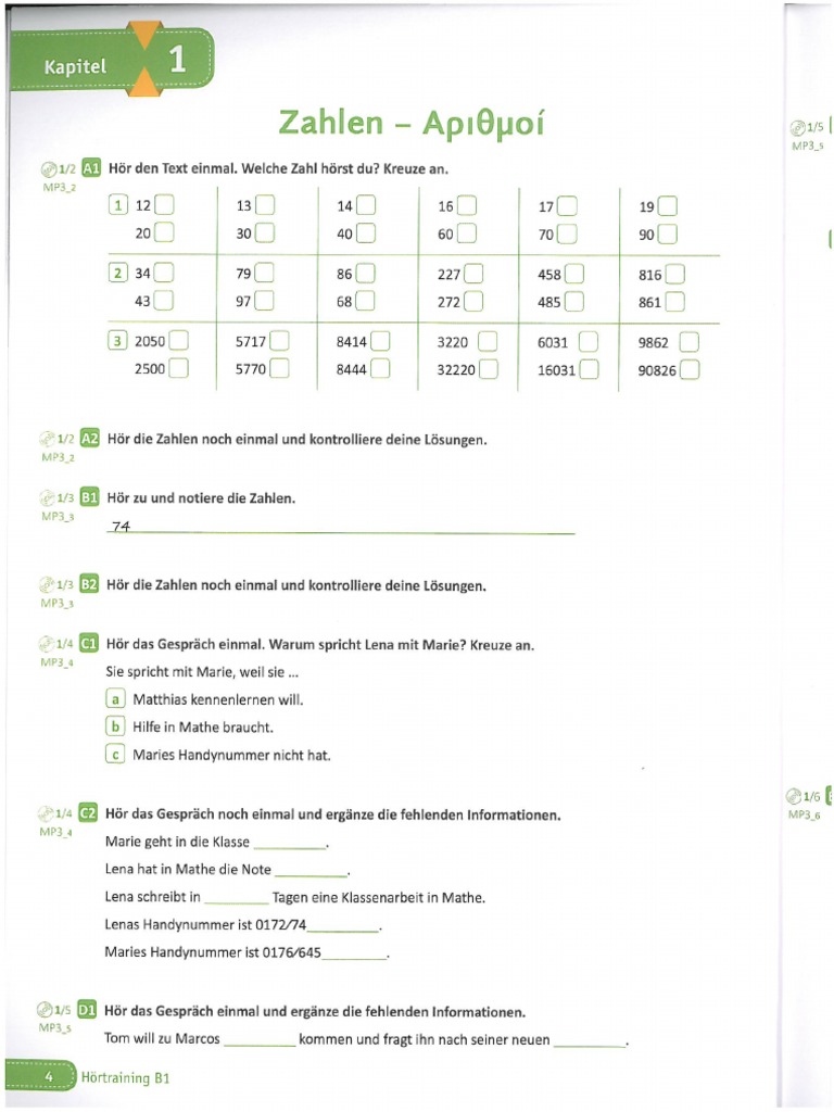 Hortraining b1 1 Teil | PDF