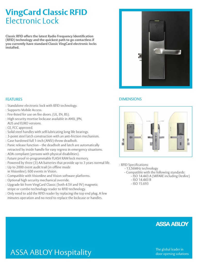 Classic RFID Product Sheet - English - Mar16 | PDF