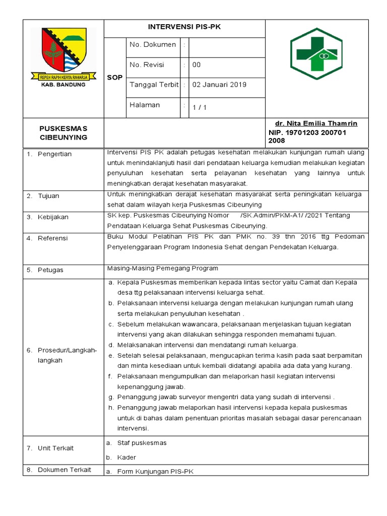 Sop Intervensi Pis-Pk | PDF