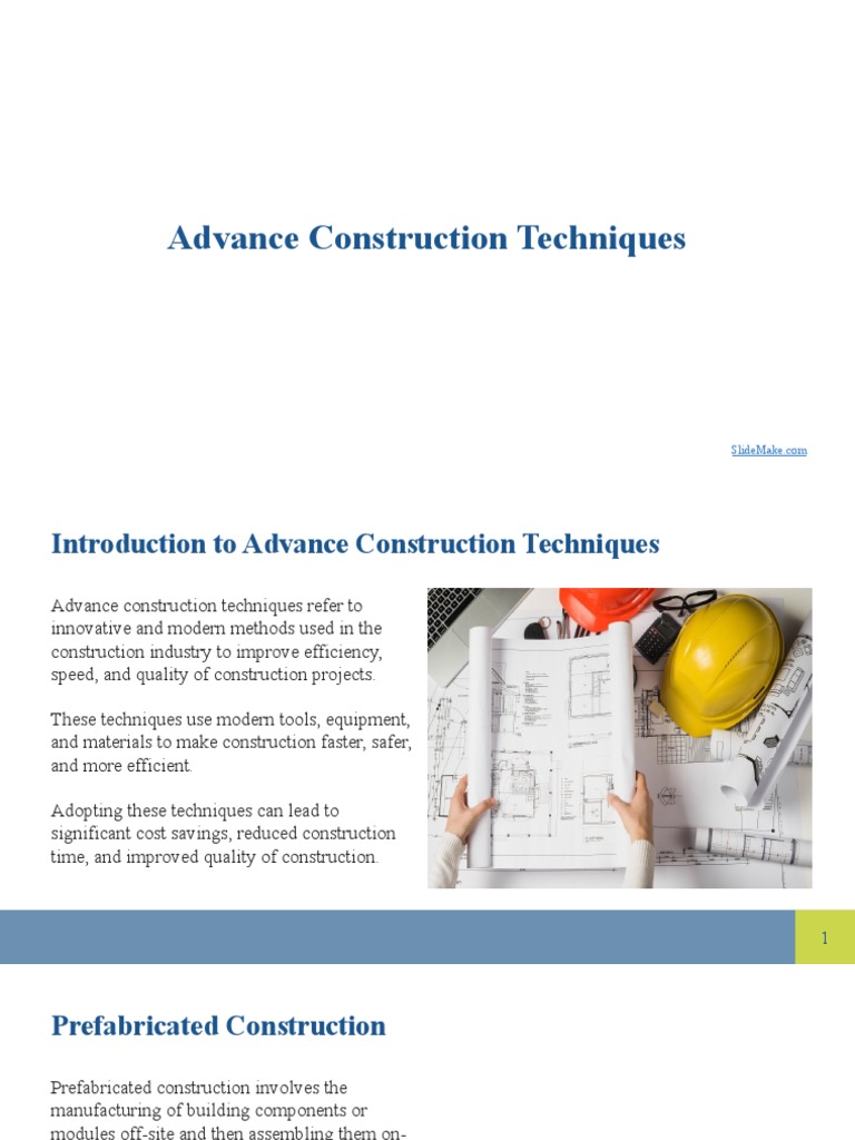 Advance Construction Techniques | PDF | Green Building | Building Information Modeling
