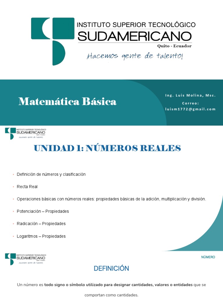 Unidad 1-Números Reales | PDF | Números | Entero