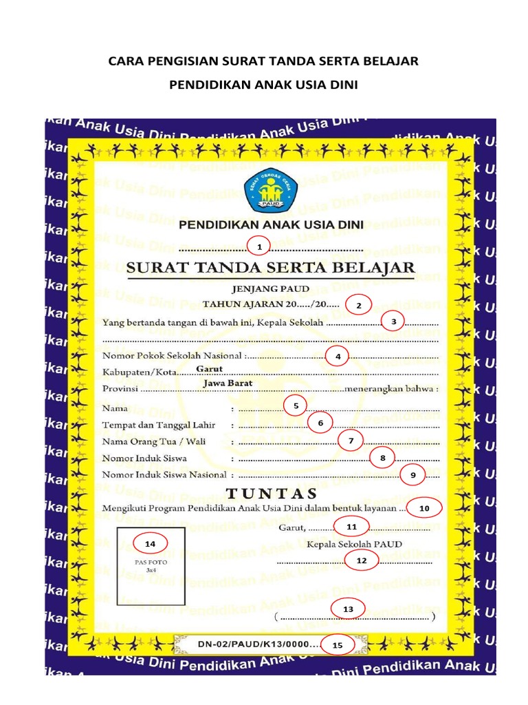 Panduan Pengisian STSB PAUD | PDF