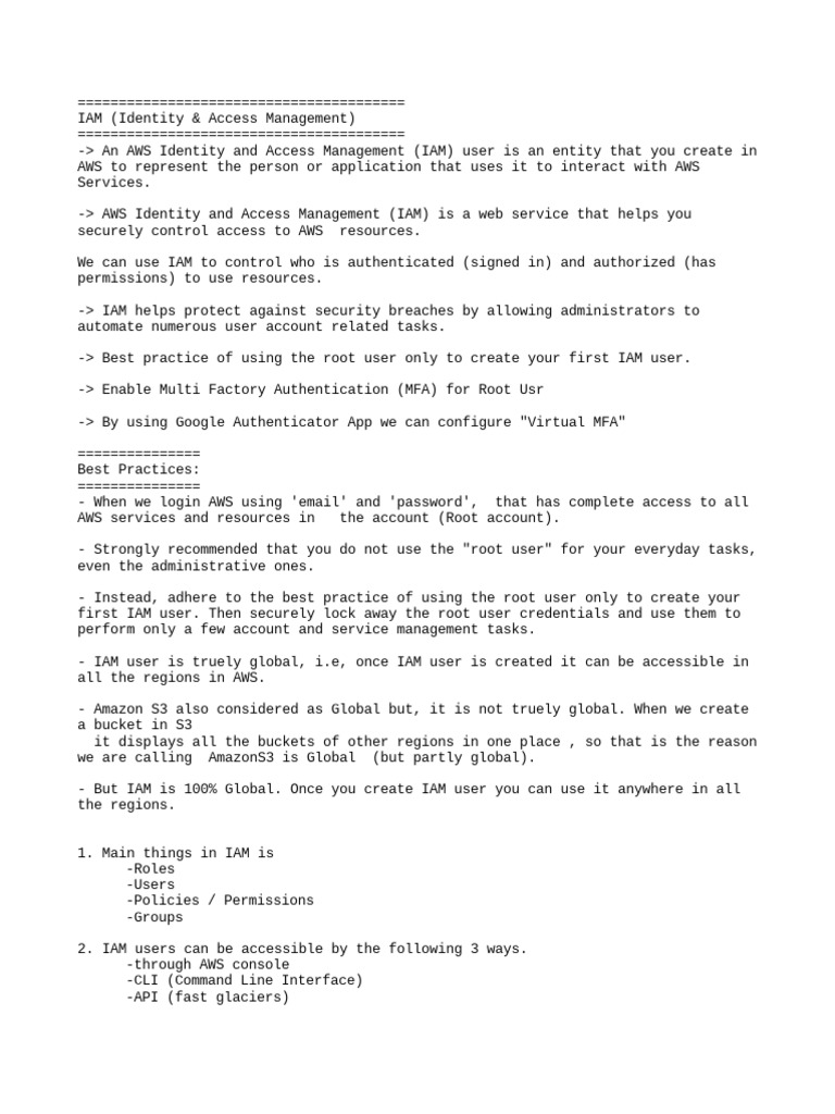 Iam Notes Pdf Superuser User Computing