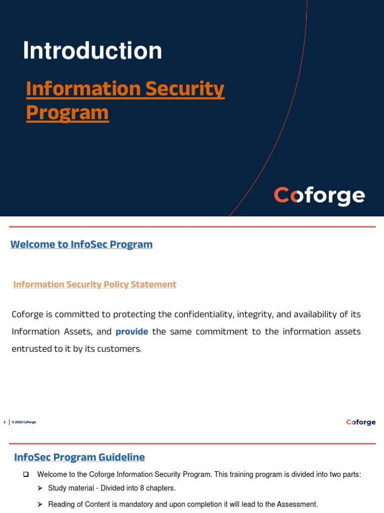 Coforge Information Security Program Overview | PDF | Computers | Technology & Engineering
