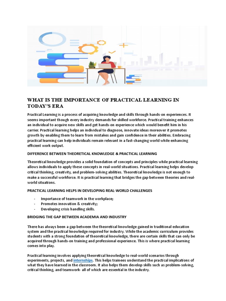 Importance of Practical Learning in Today Era | PDF | Learning ...