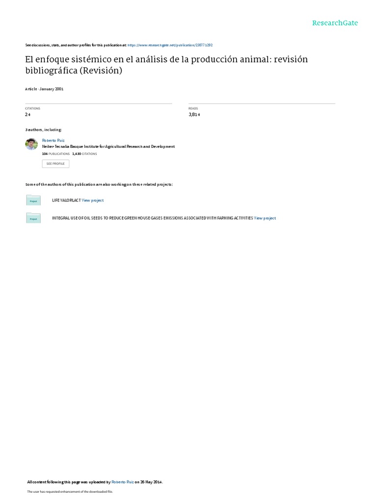 El Enfoque Sistemico en El Analisis de La Producci | PDF | Agricultura ...
