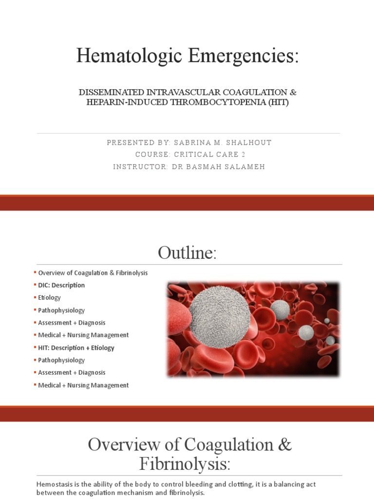 Hematologic Emergencies | PDF | Coagulation | Thrombus