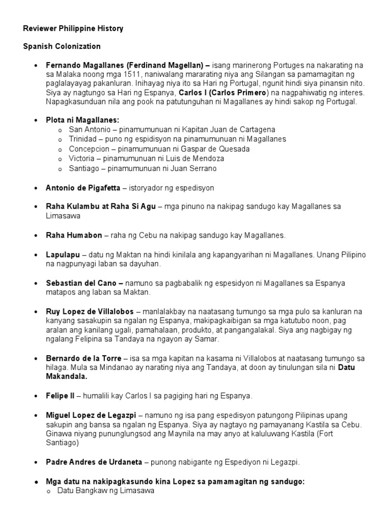 Reviewer Philippine History | PDF