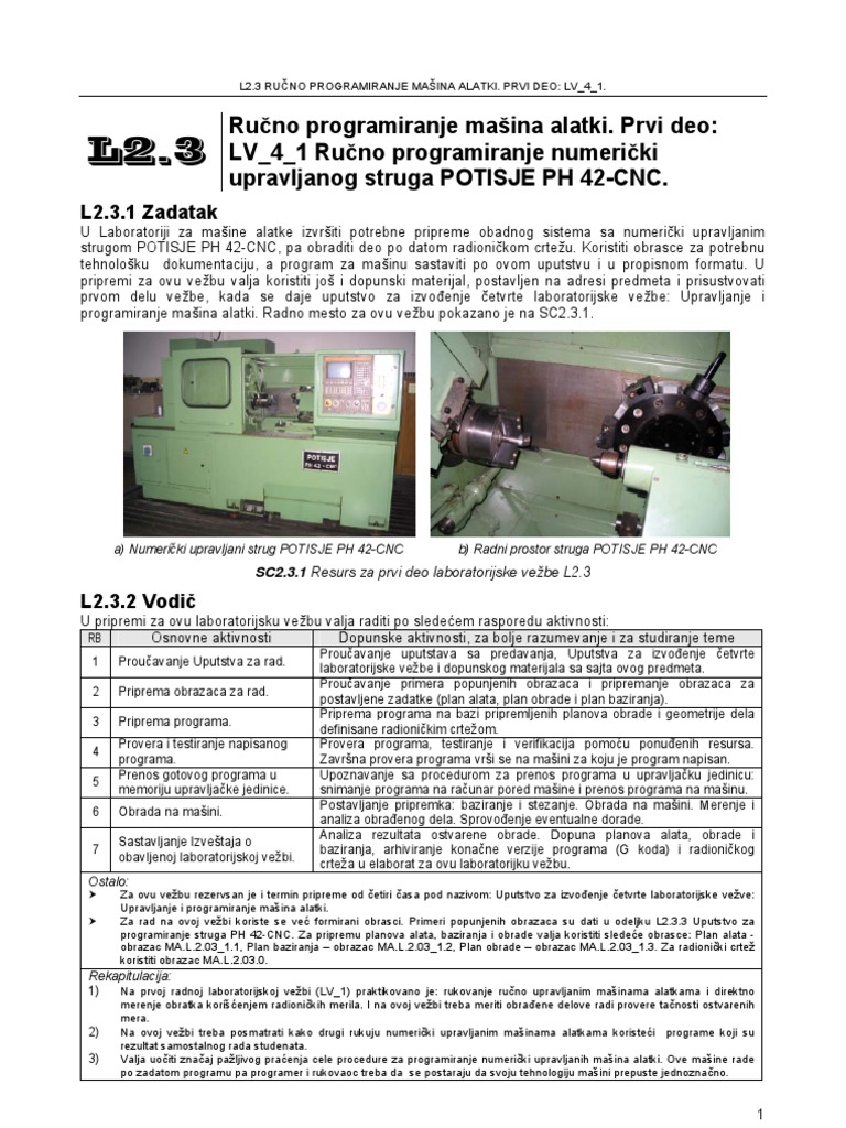 Ručno Programiranje CNC | PDF