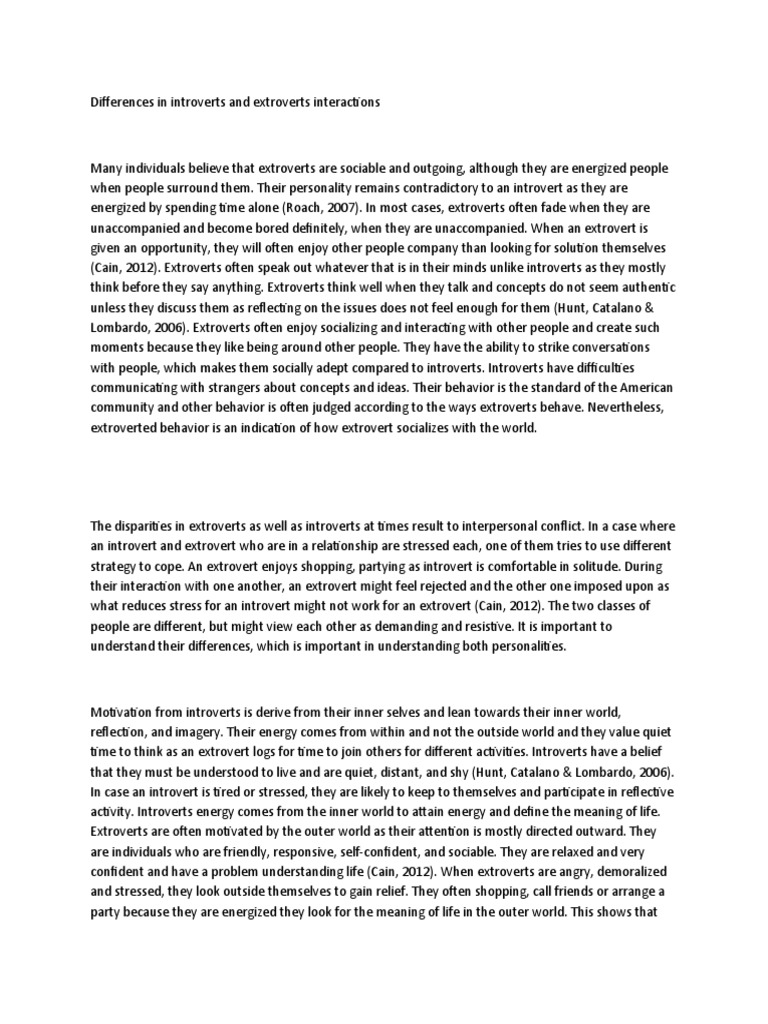 Differences in-WPS Office | PDF | Extraversion And Introversion | Cognitive Psychology