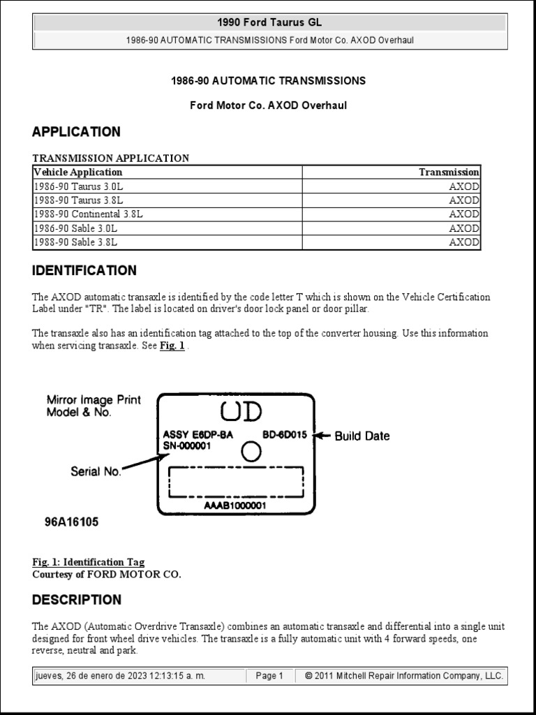 AXOD | PDF | Automatic Transmission | Clutch