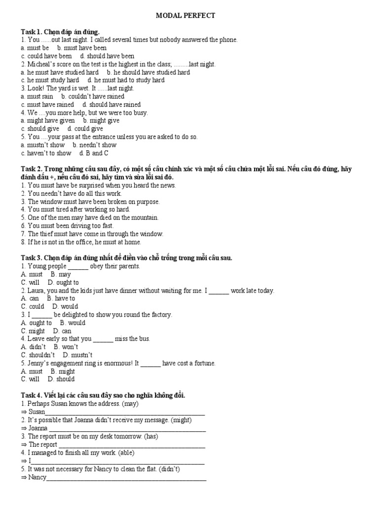 Modal Perfect | PDF