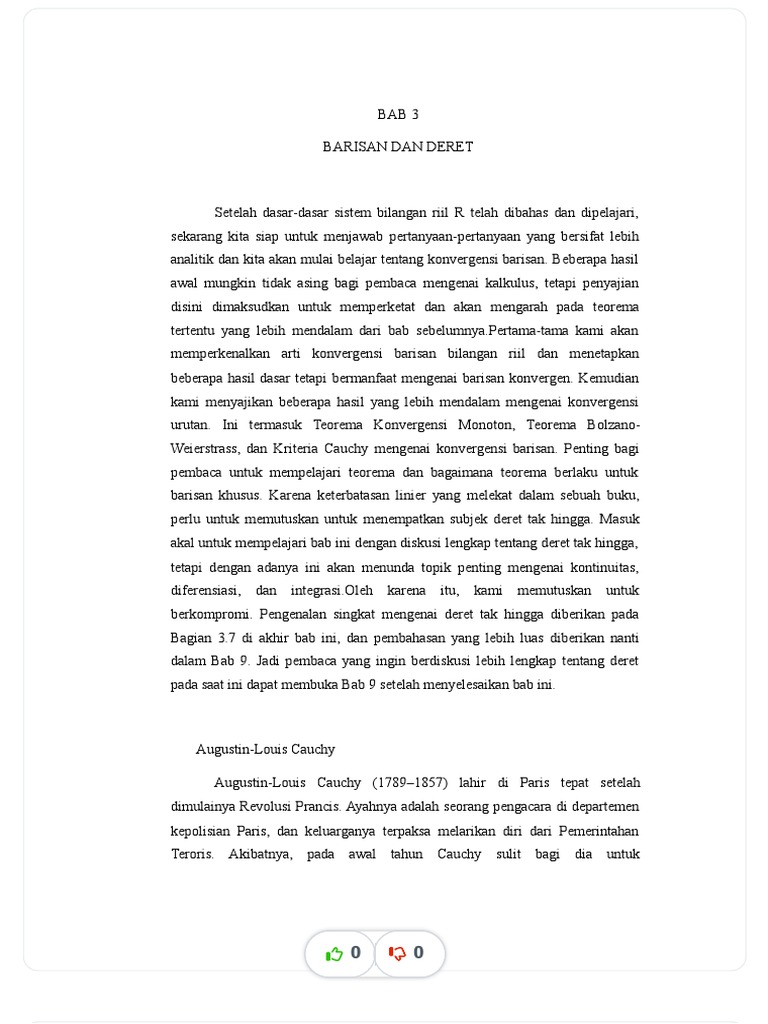 Terjemahan Buku Bartle Analisis Real Chapter 3 - Compress | PDF