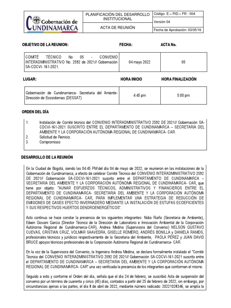 Acta Comite Tecnico | PDF Acta Comite Tecnico | PDF
