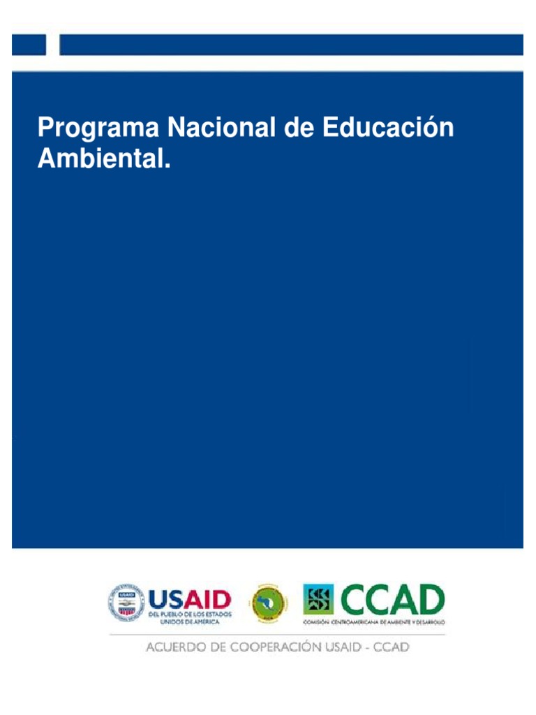 Programa Nacional de Educacion Ambiental. | PDF | Residuos | Agua