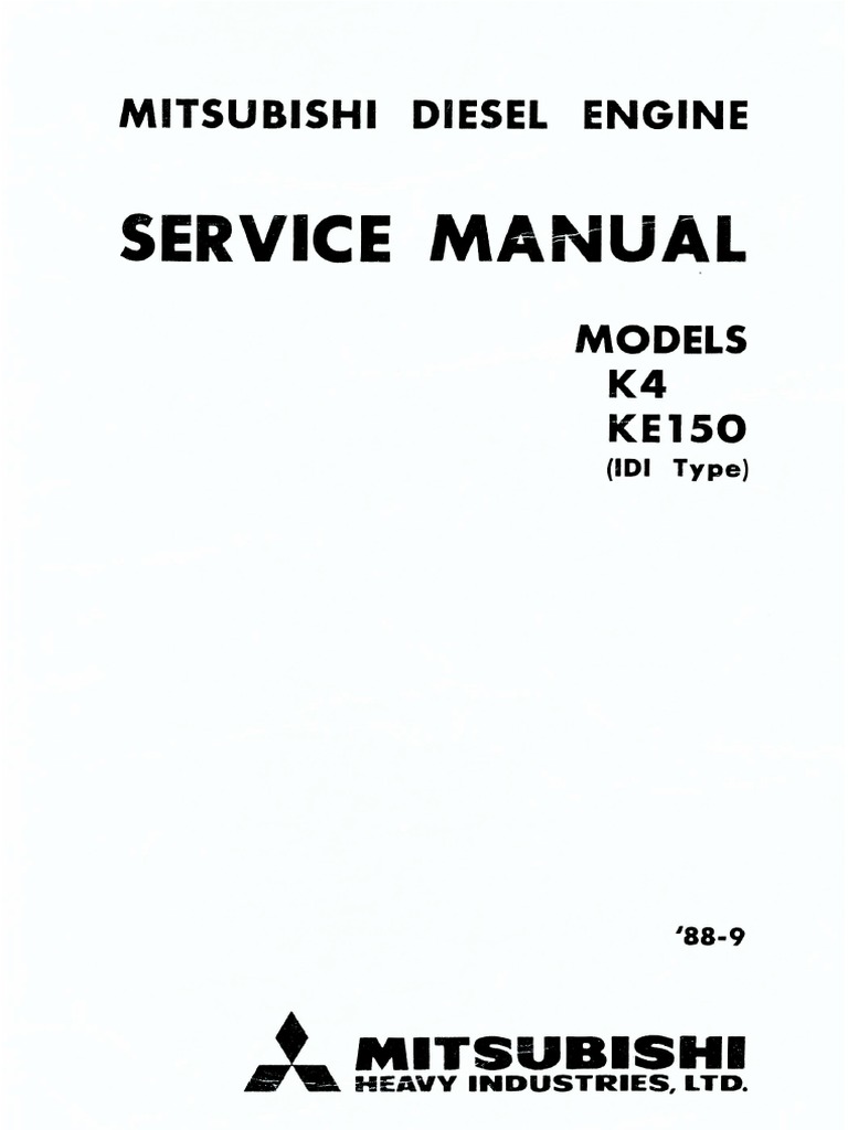 Mitsubishi K4-KE150 IDI | PDF
