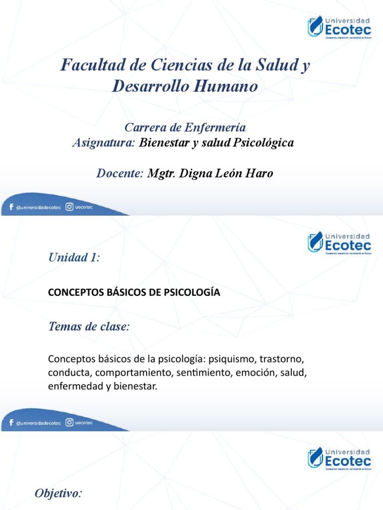 Unidad 1 Tema 3 Conceptos Básicos de La Psicología | Télécharger gratuitement PDF | Trastorno ...