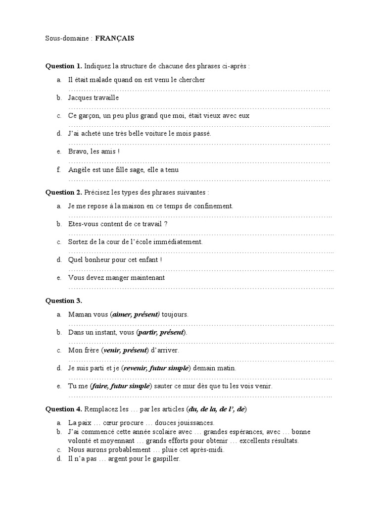 Tenasosp Francais | PDF | Linguistique