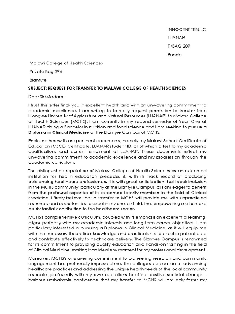 Mchs Letter | PDF | Health Care