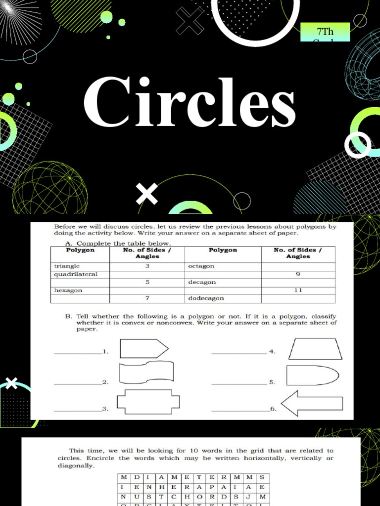 Understanding Circles: Definitions & Terms | PDF
