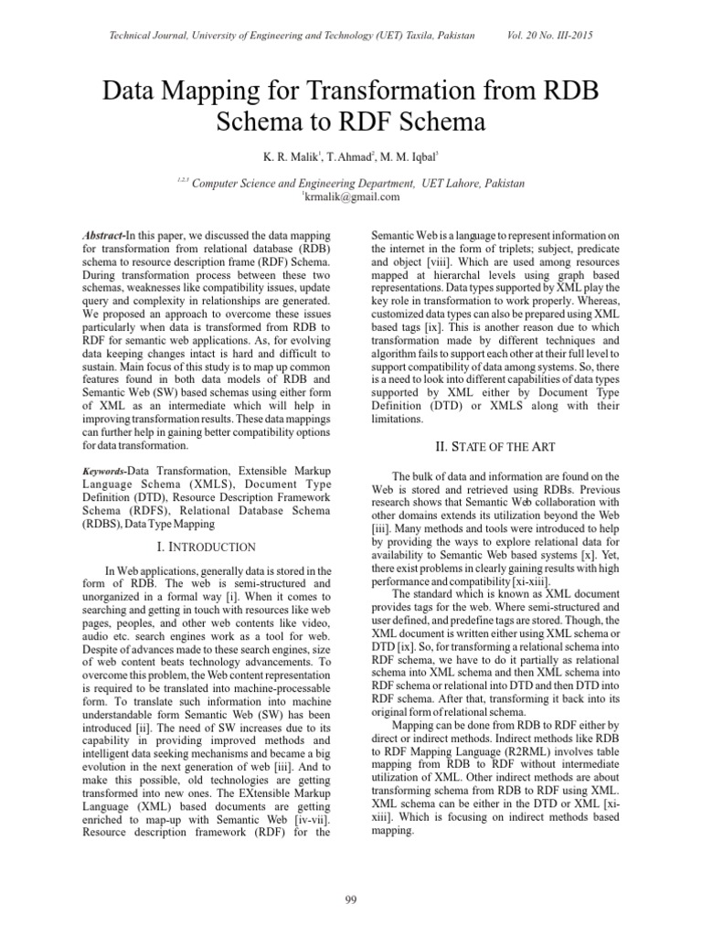 12-Data Mapping For Transformation From RDB Schema To RDF Schema | PDF ...
