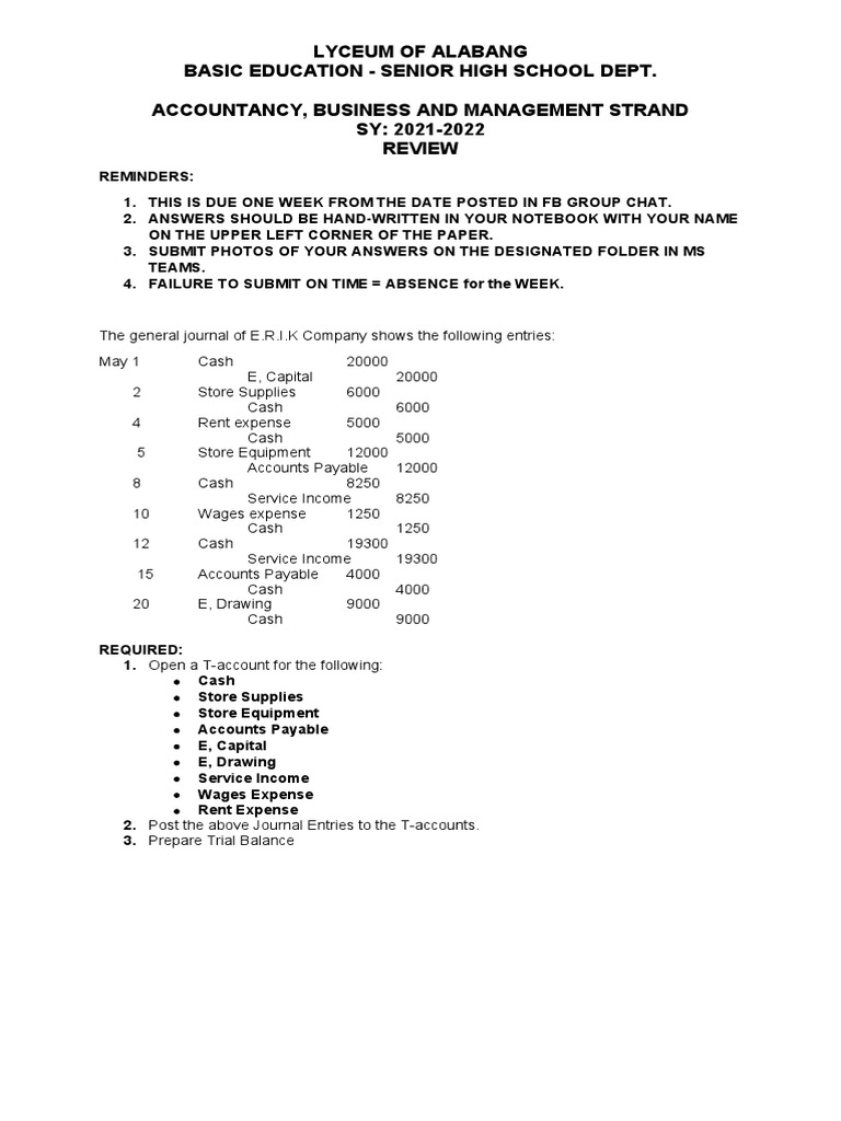 REVIEW - Fabm 2 | PDF