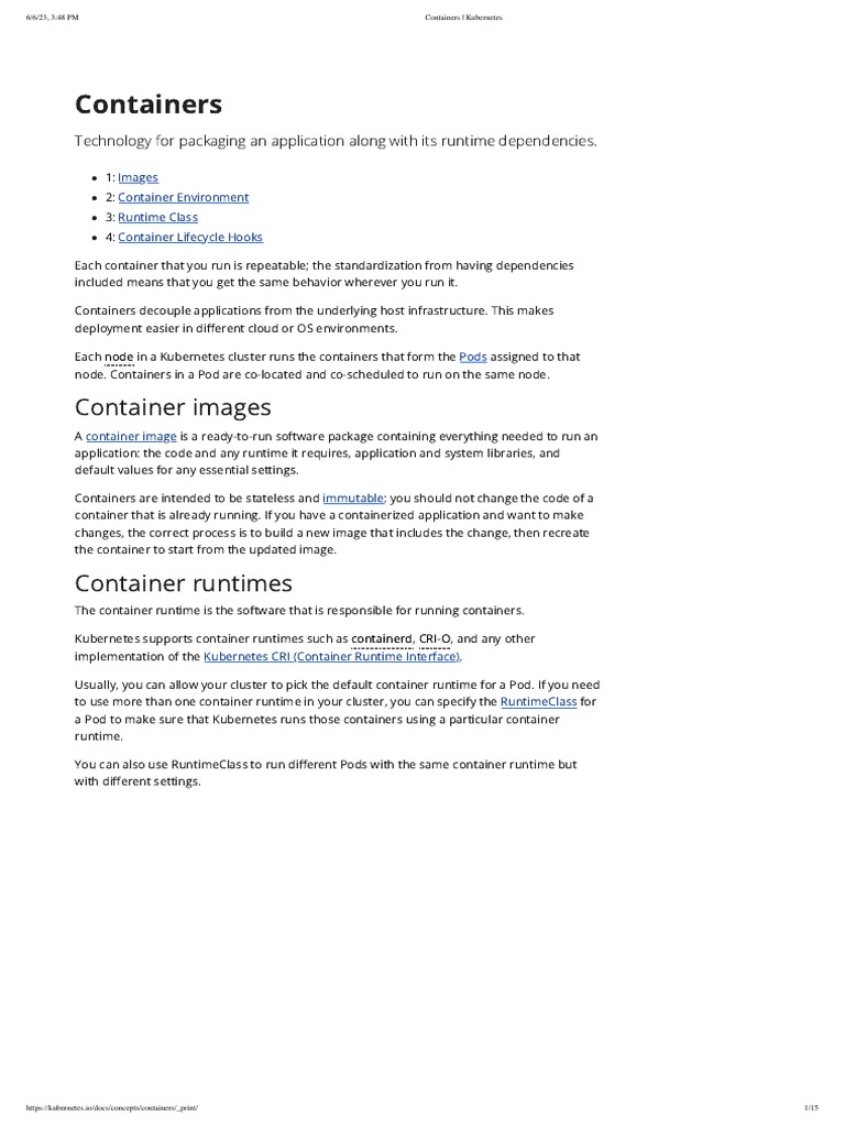 Containers - Kubernetes | PDF | Computer Architecture | Computer Science