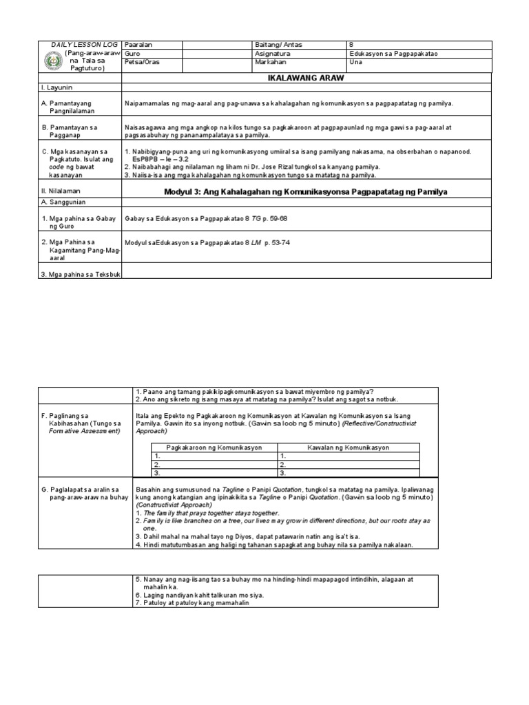 Intervention in ESP Modyul 3 | PDF