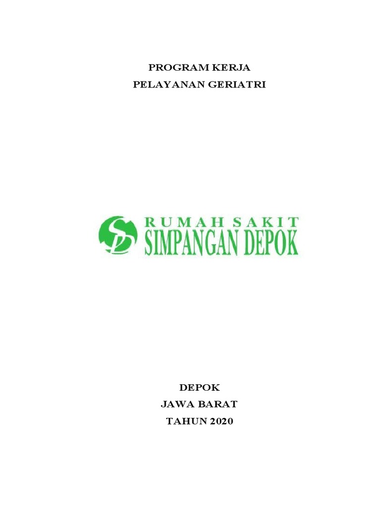 Program Kerja Pelayanan Geriatri | PDF