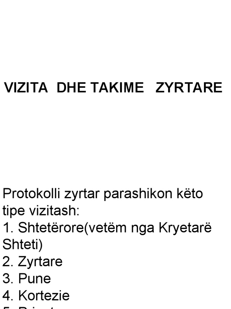 Ligj 7 Vizita Dhe Takime | PDF