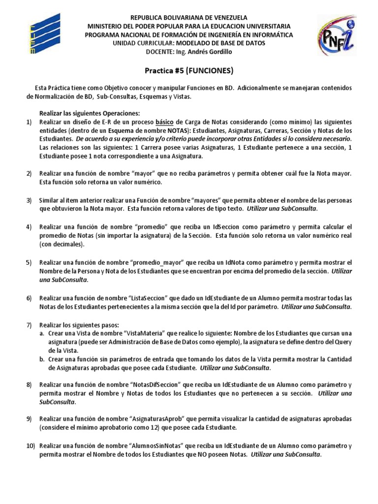 Practica#5_ModeladoBD_27062018 | PDF