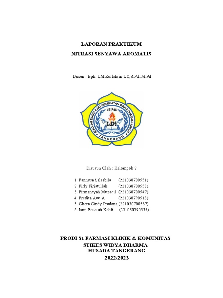 Laprak Kimor Nitrasi Senyawa Aromatis | PDF