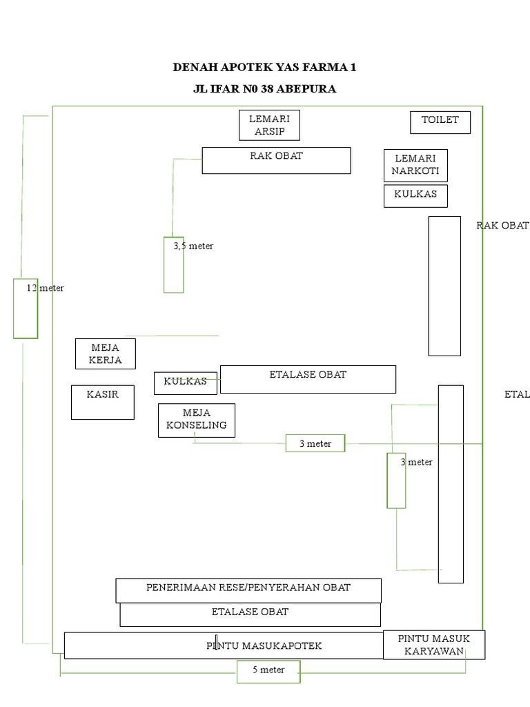 Denah Apotek Yas Farma 1 | PDF
