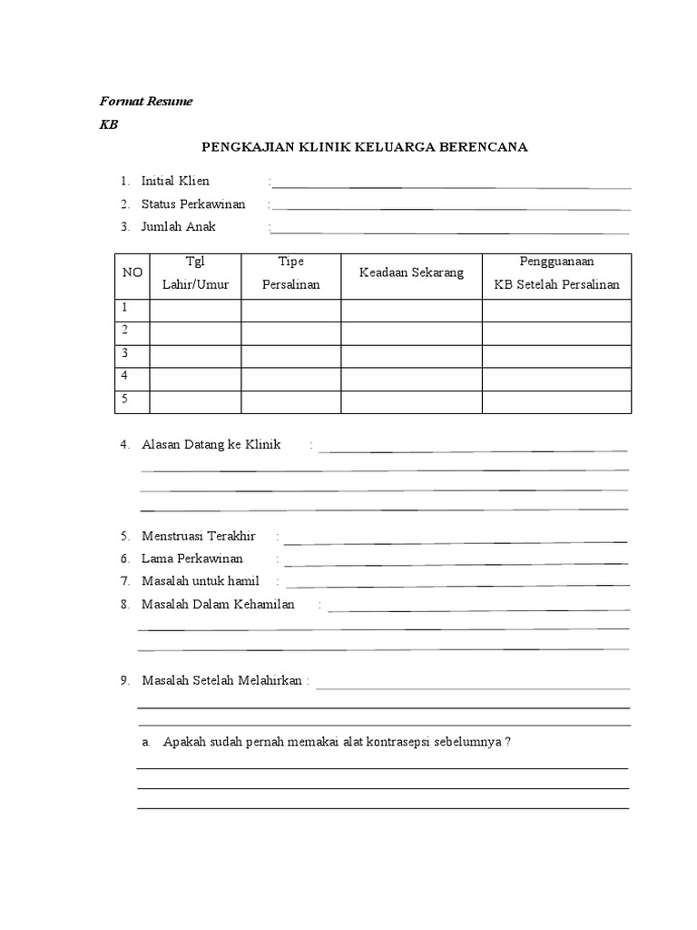 Format Resume KB | PDF