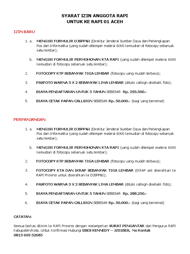 Syarat Izin Anggota Rapi | PDF | Sains & Matematika | Teknologi & Rekayasa