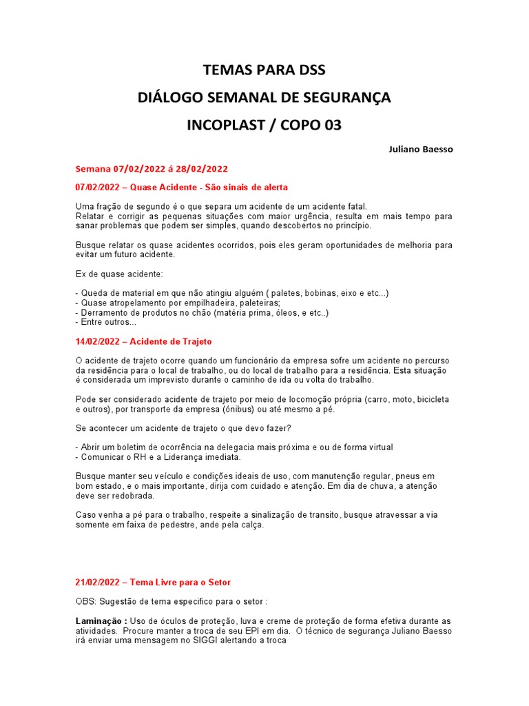 Temas para DSS | Download Free PDF | Primeiros socorros