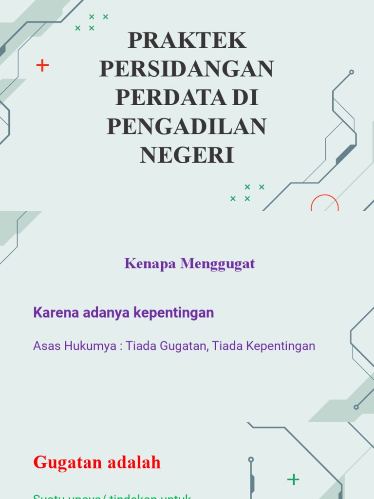Praktek Peradilan Perdata | PDF