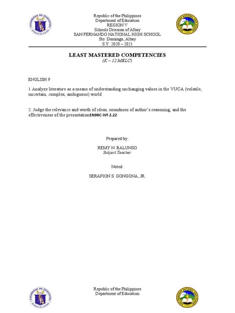 Least Mastered | PDF