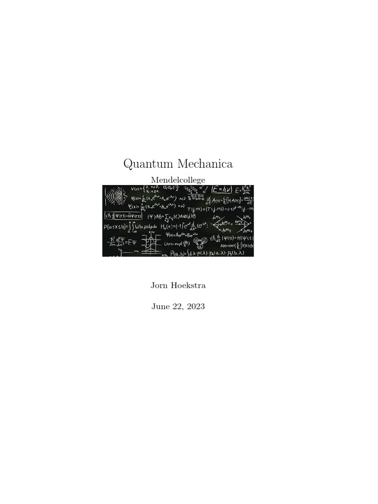 Samenvatting Quantum Mechanica Middelbare school | PDF