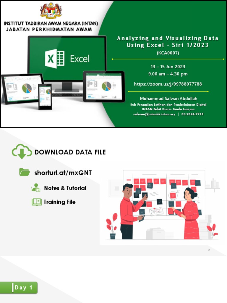 Nota Kursus Analyzing Visualizing Data Excel INTANBK Jun 2023 | PDF | Software | Computing