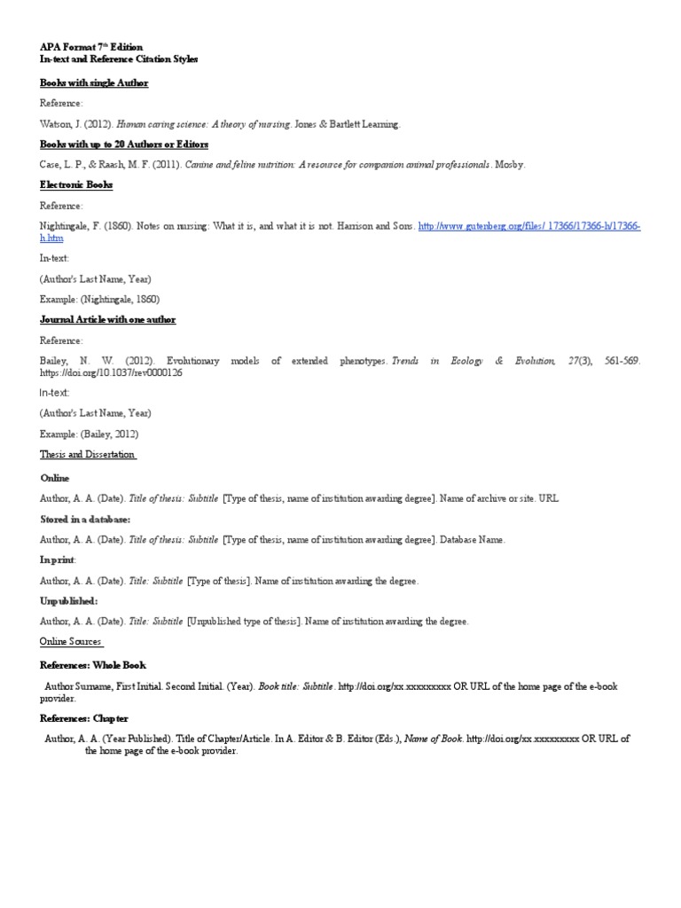 APA-Format-7th-Edition-notes-1 | PDF