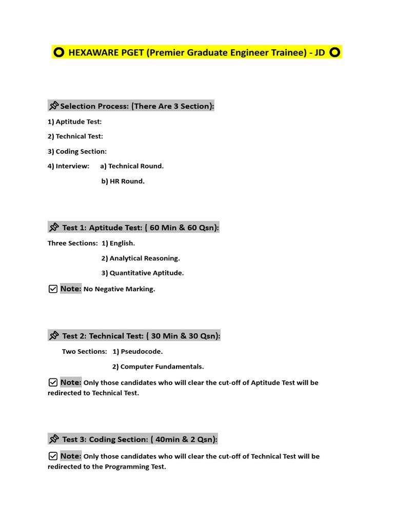 HEXAWARE PGET Placement Material | PDF | Speed | Deforestation