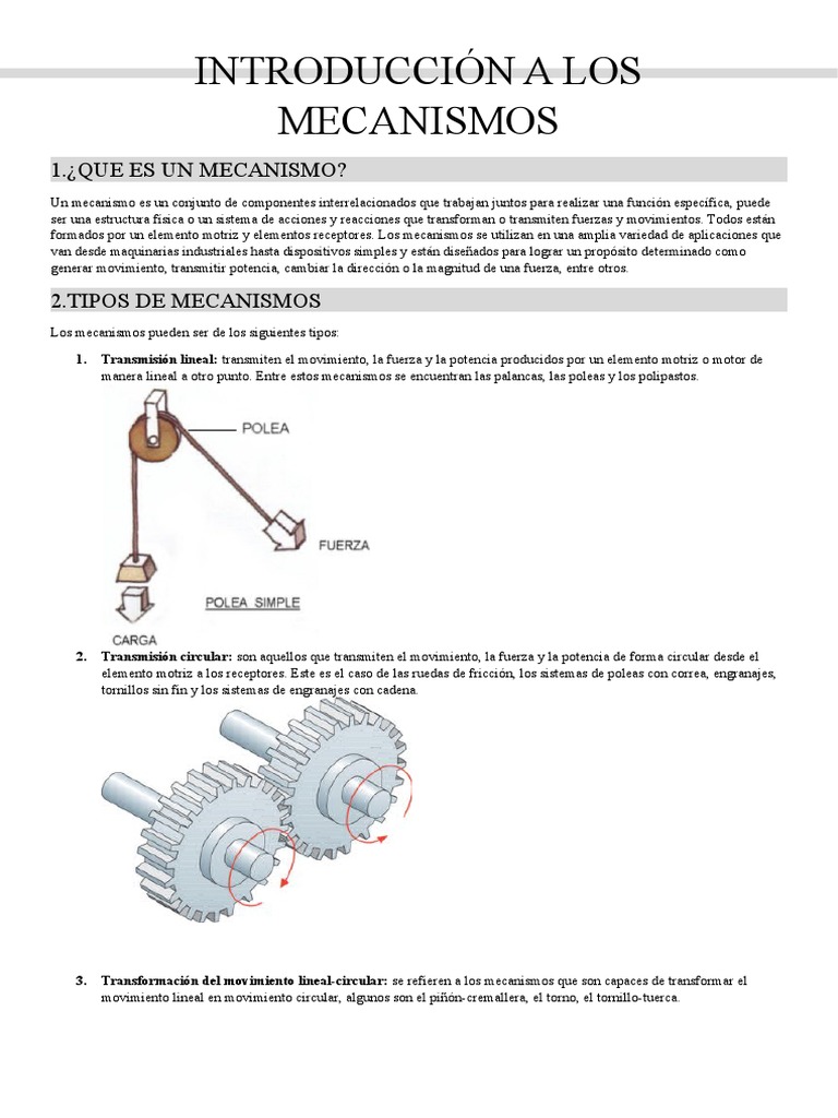 Introducción a los Mecanismos | PDF